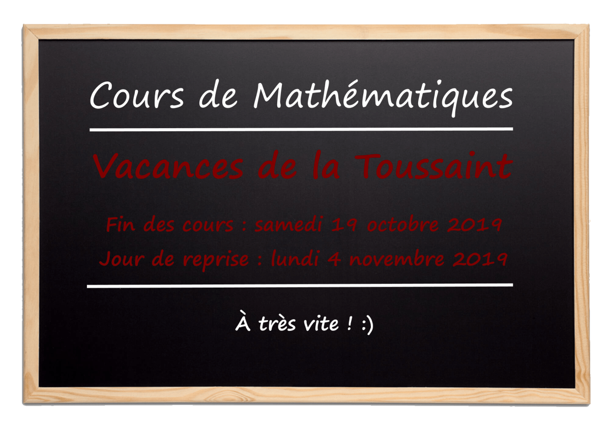 Vacances de la Toussaint – Bordeaux Maths